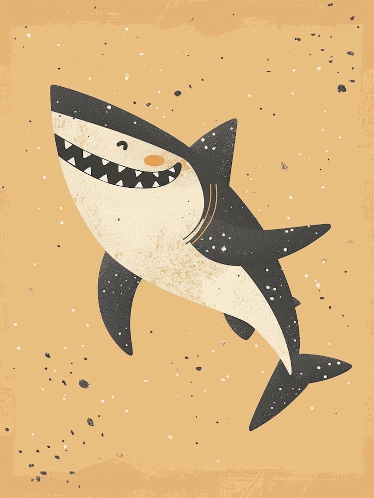 Cute Smiling Shark Art Print by Energy of the Sea – Fy!