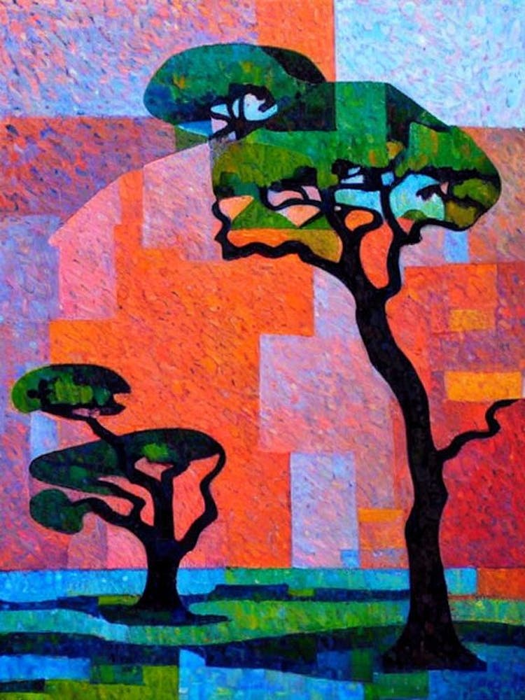 Cork Oak Tree Cubist Art Print by Arboreal Impressions – Fy!