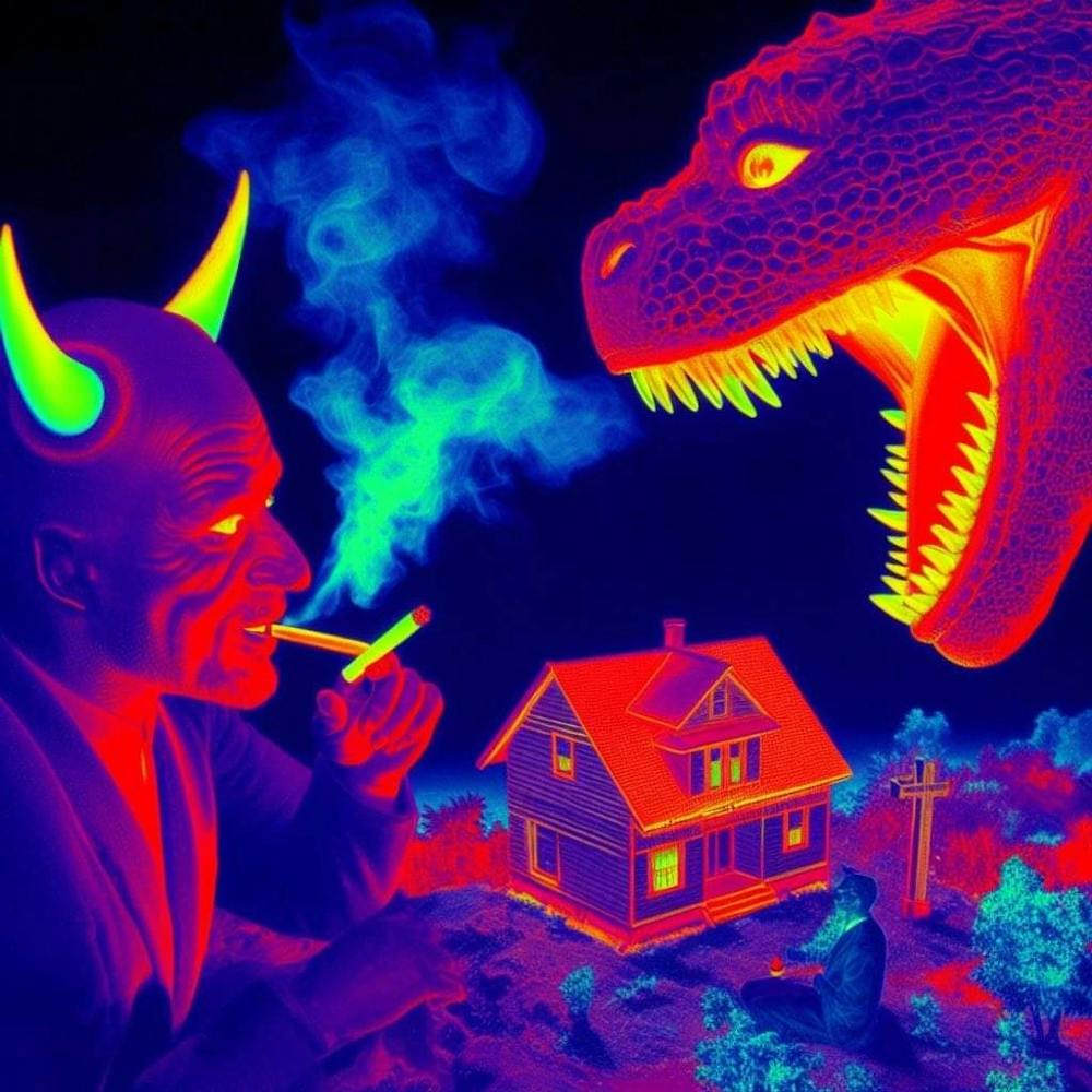 Devil And House 1 Art Print by Richard Lambeth – Fy!