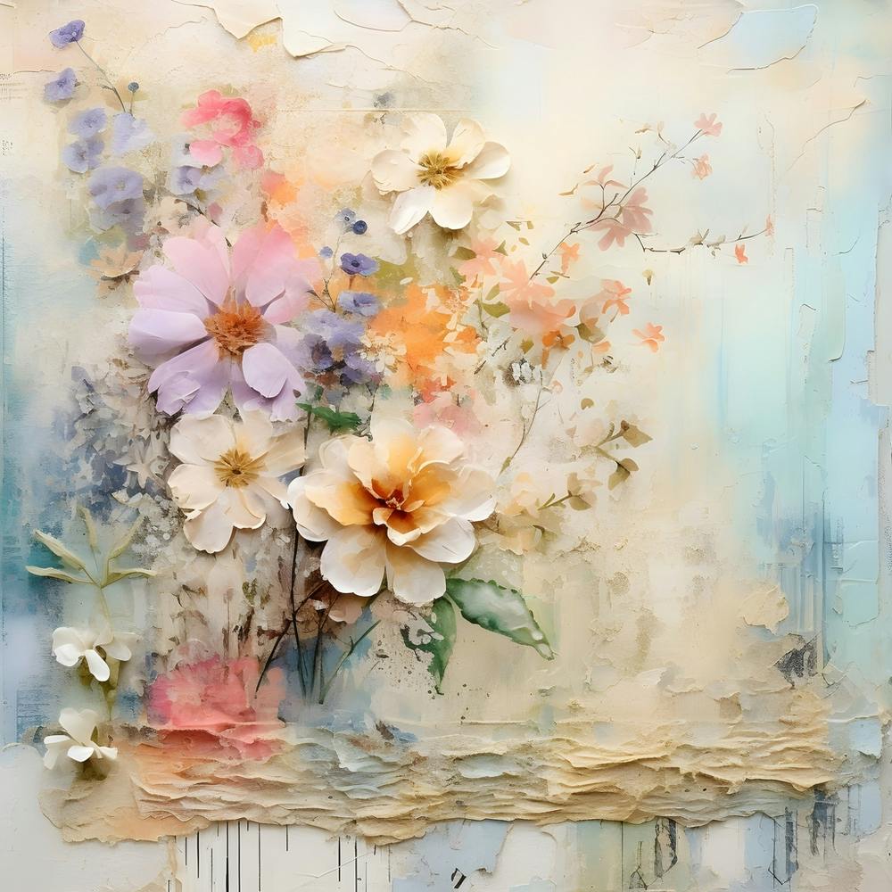 Vintage Pastel Flowers 12 Art Print by S.K. Coghlan – Fy!