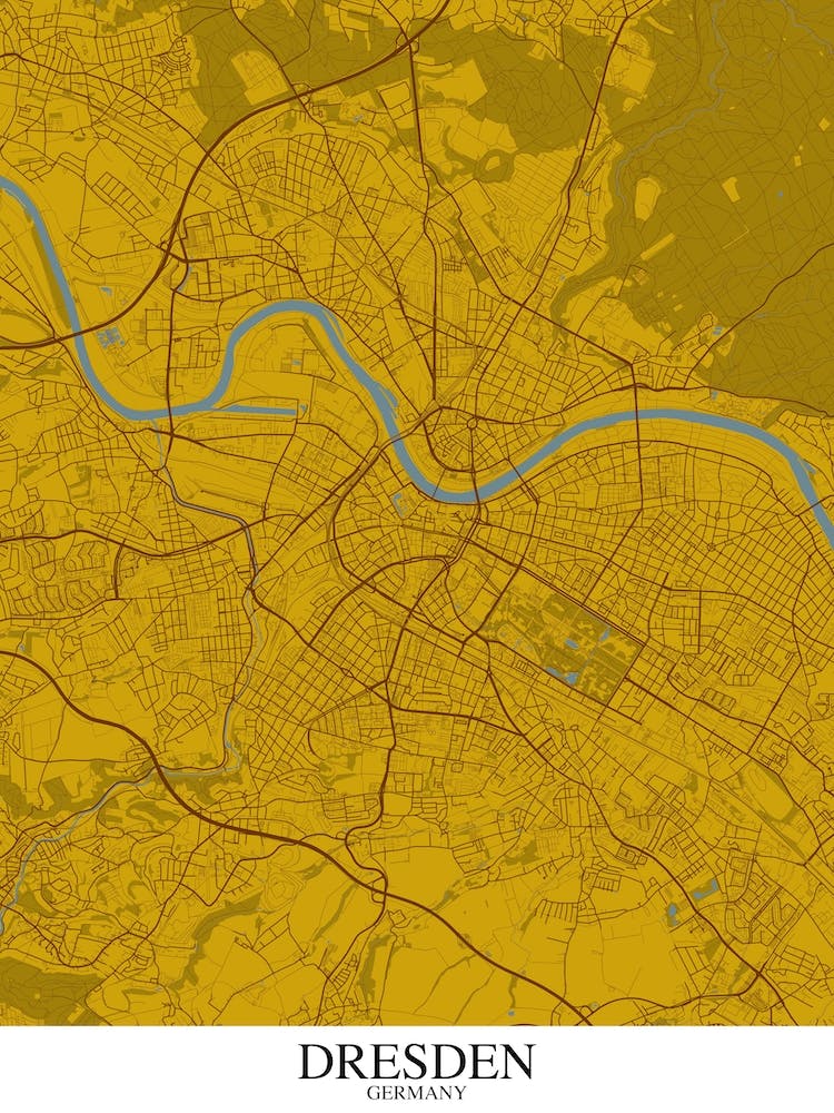 Dresden Yellow Blue Art Print by Mapply – Fy!
