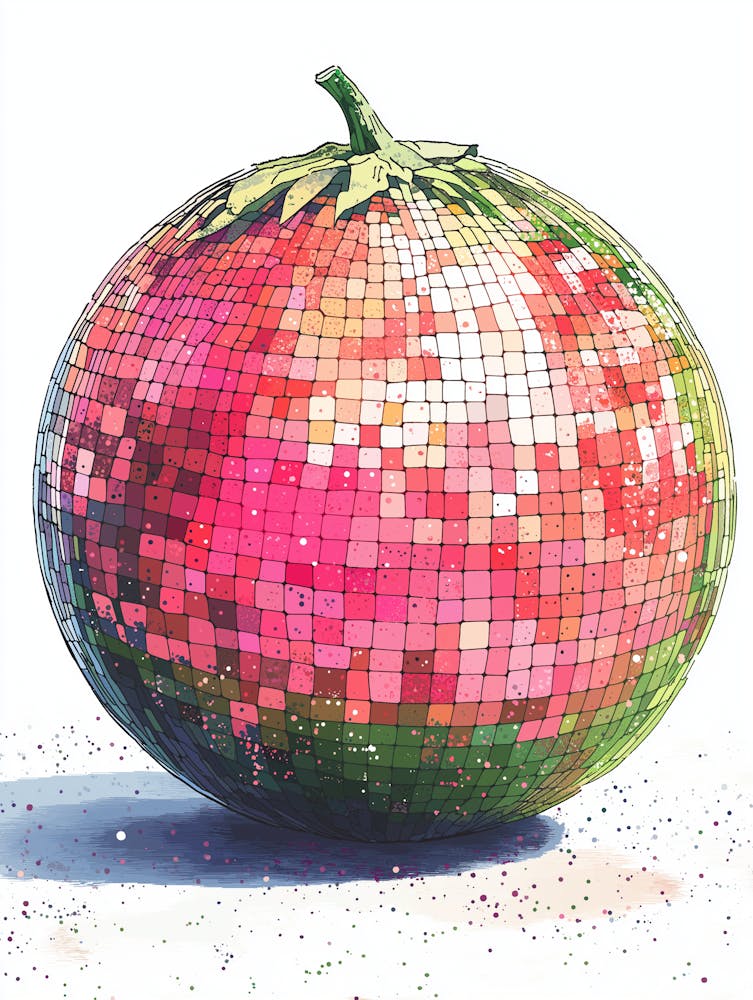 Disco Ball Watermelon Art Print by PINK RIVER – Fy!