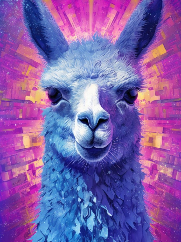 Neon Llama Art Print by Lootprint – Fy!