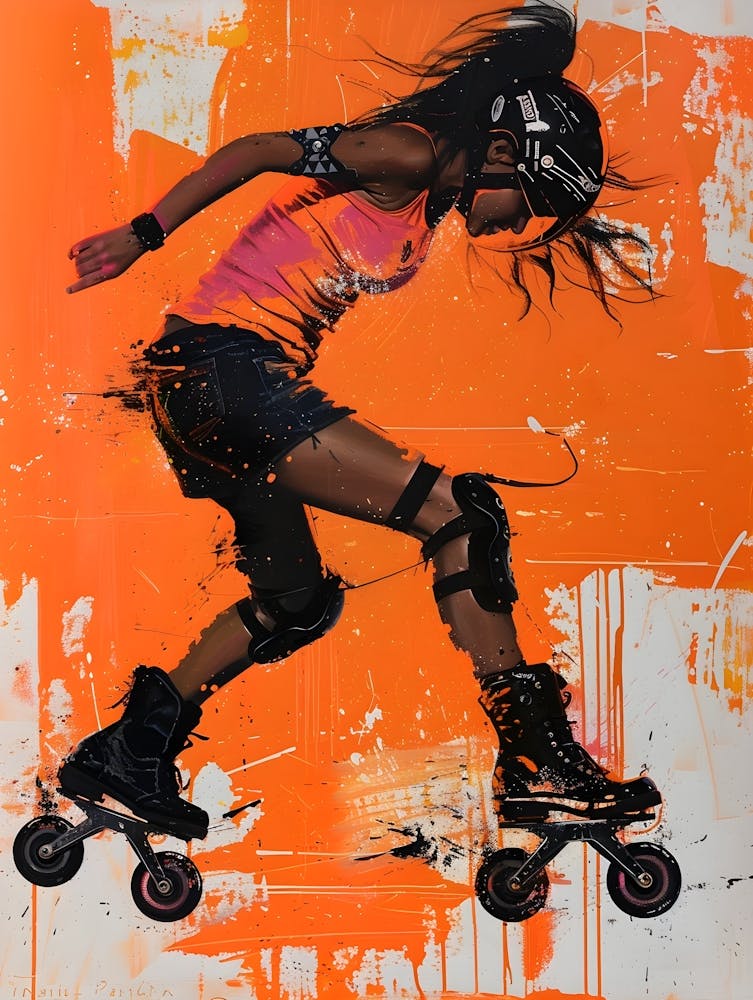 Roller Girl 1 Art Print by S.K. Coghlan – Fy!
