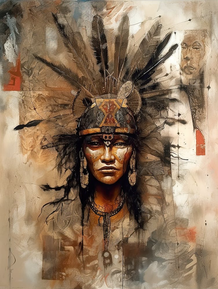 Epic Heritage: Native American Splendor Art Print by Art-Syndicate – Fy!