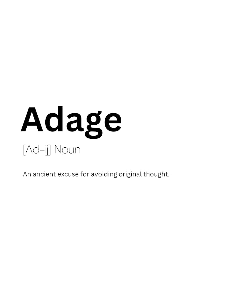 Adage Definition Meaning 1 Art Print by Kaigozen – Fy!