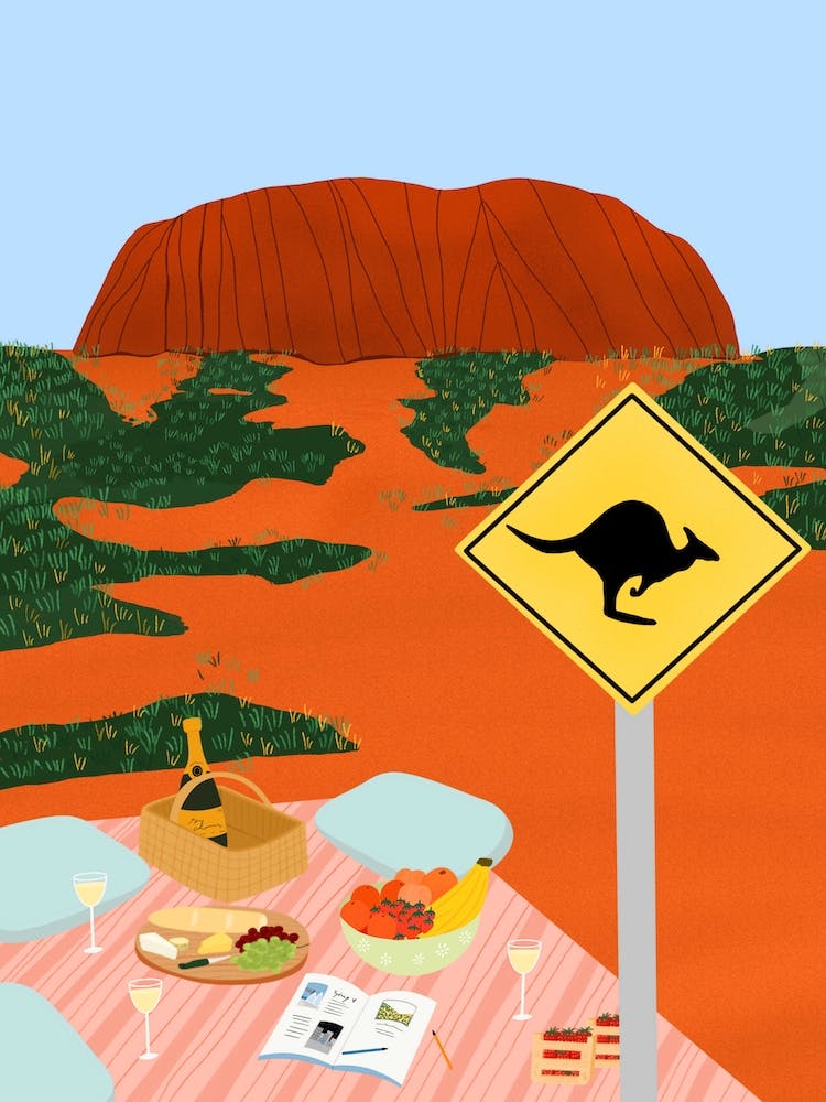 Picnic In The Austrailian Outback Art Print by Niamh Illustrates – Fy!