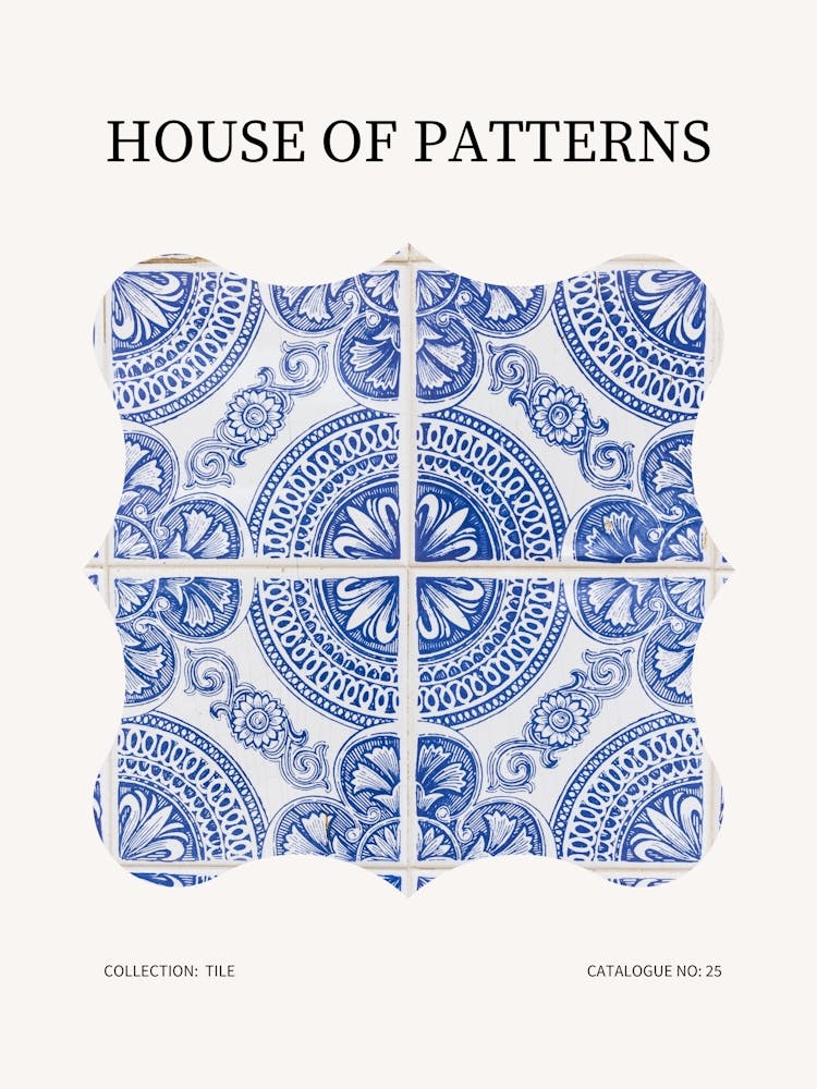 Tile Pattern Poster 26 Art Print by House of Patterns – Fy!