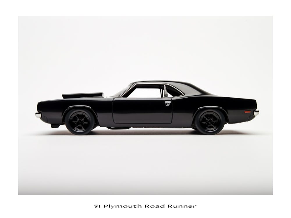 Toy Car 71 Plymouth Road Runner Black Poster – Fy!