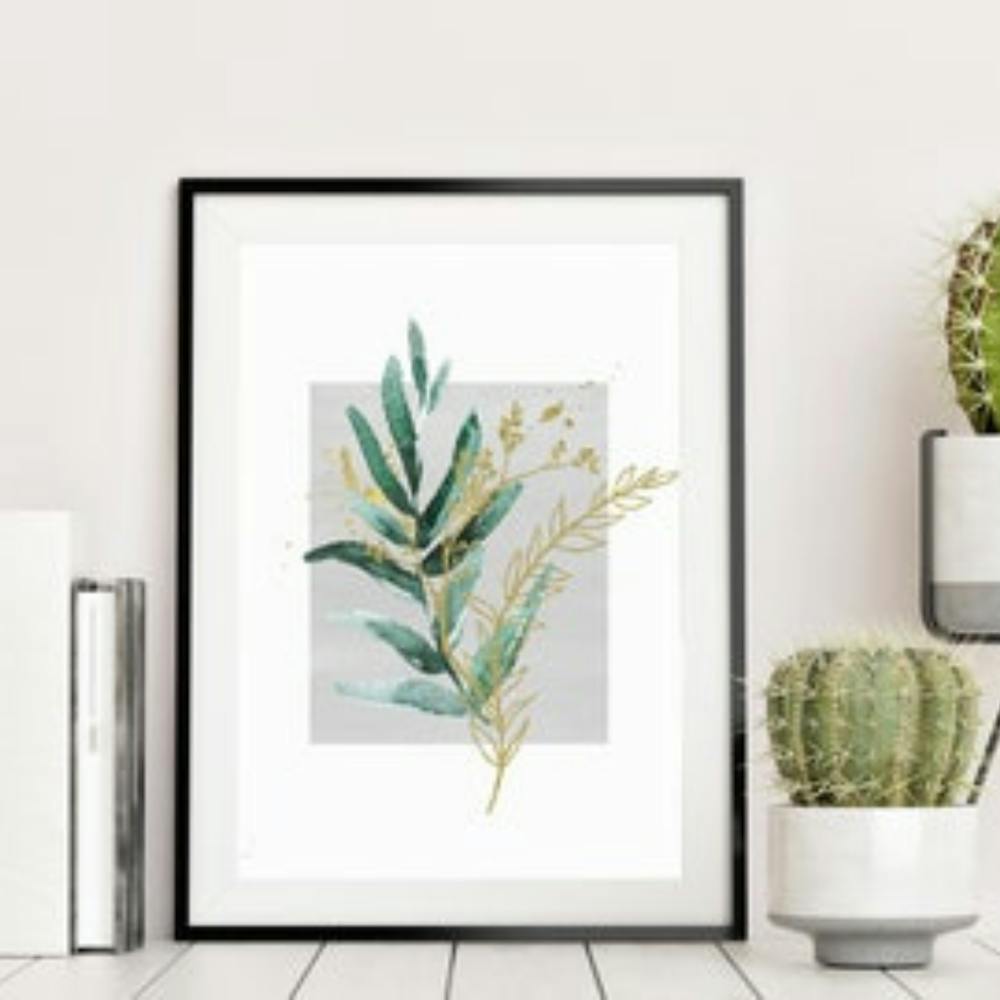 Watercolor Leaf Print Art Print by Asia art – Fy!