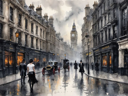 London Street Scene 9 Art Print by Savannah Artworks – Fy!