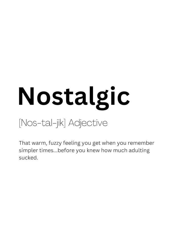 Nostalgic Definition Meaning Art Print by Kaigozen – Fy!