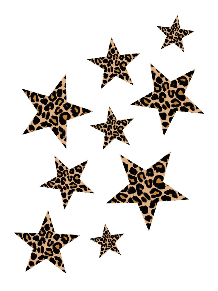 Leopard Print Stars Pattern Art Print by OneThreeSix – Fy!