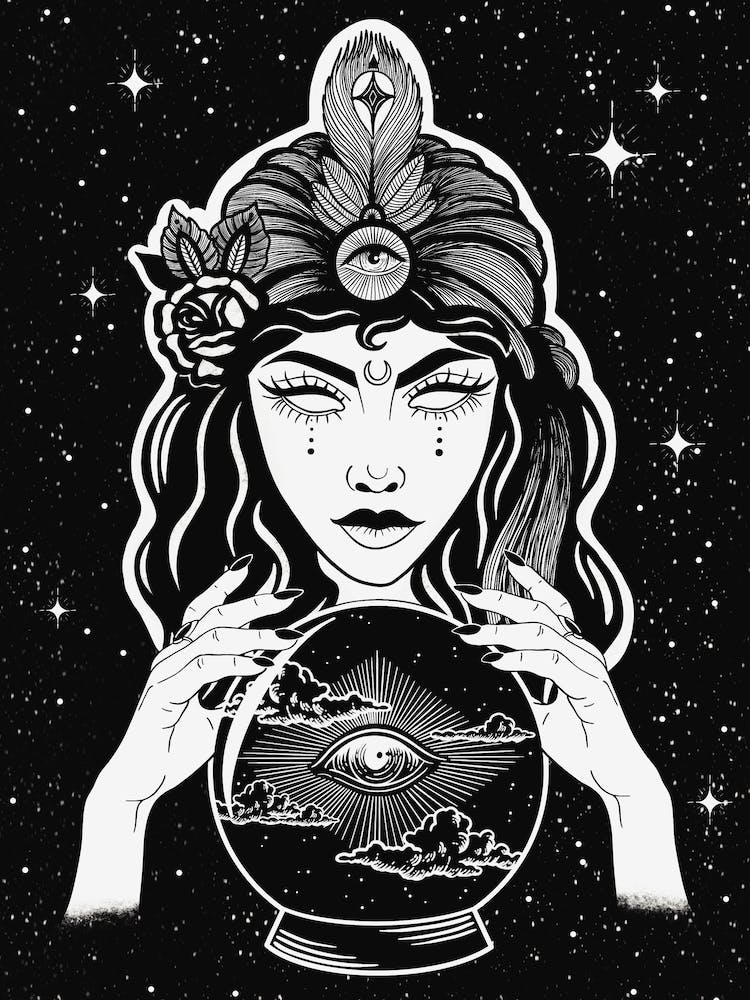 Fortune Teller All Seeing Eye Art Print by Print Yourself Mad – Fy!