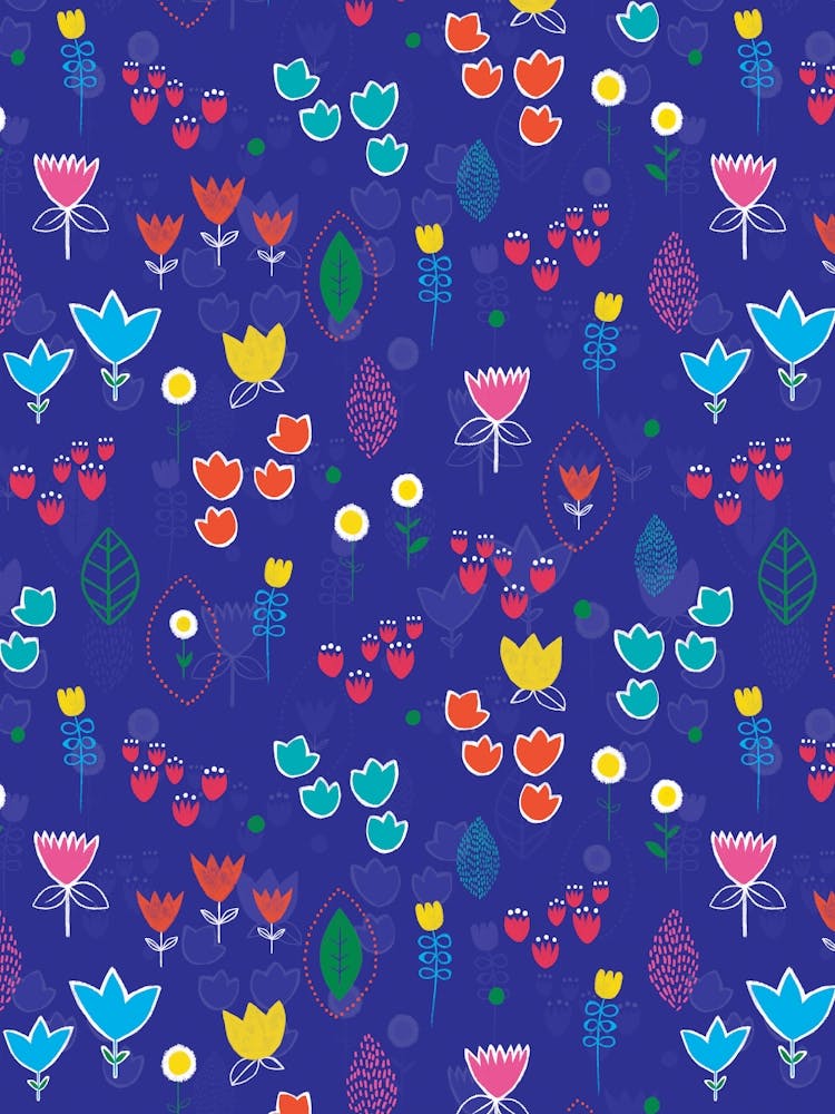 Fineshade Wood - Blue Art Print by Fy!