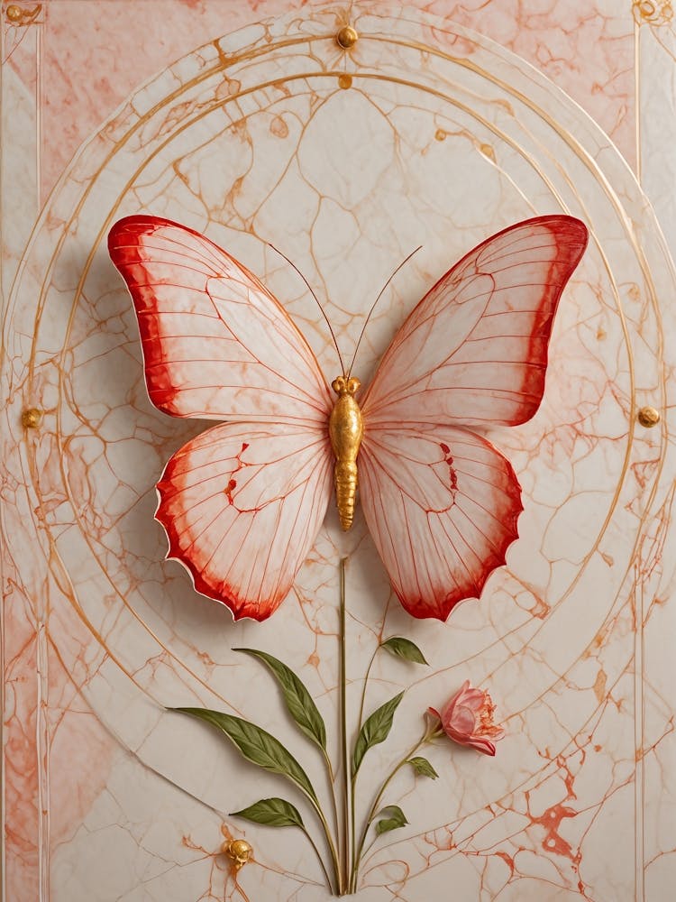 Marble Butterfly no2 Art Print by Daydream Pacific – Fy!