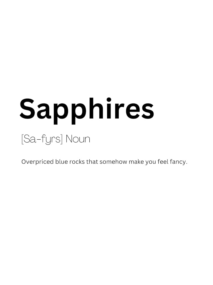 Sapphires Definition Meaning Art Print by Kaigozen – Fy!