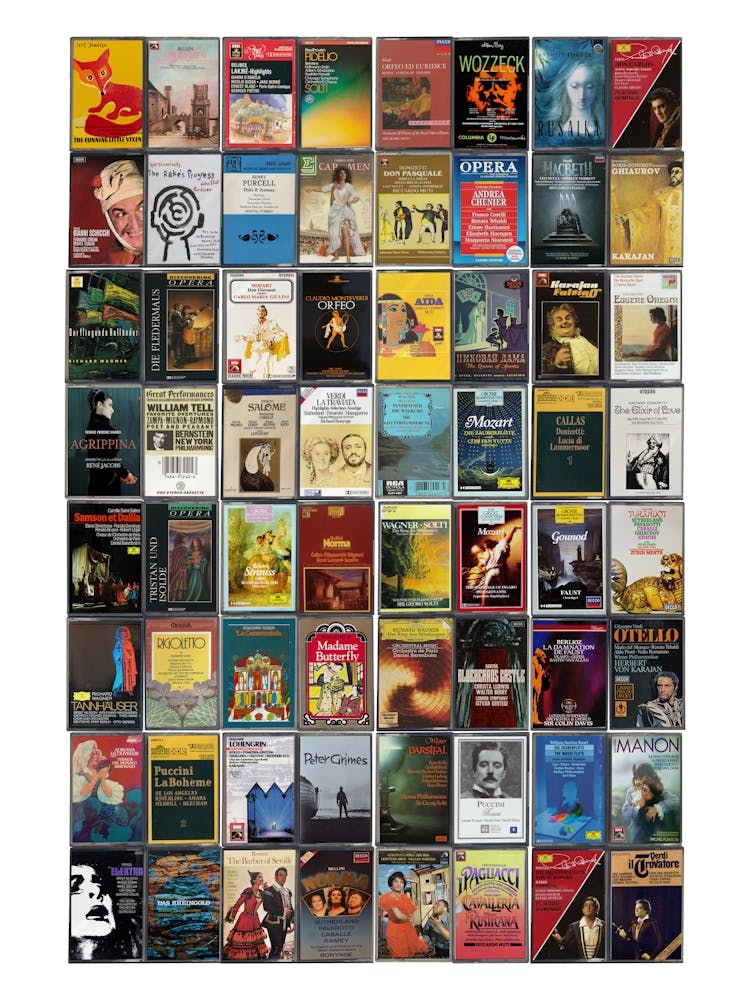 Opera Music Print - Retro Cassette Covers Art Print by MrMustardPrints ...