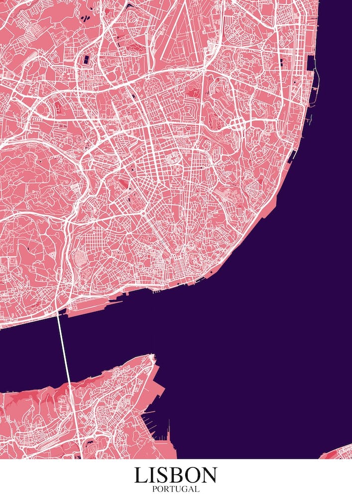 Lisbon Pink Purple Art Print by Mapply – Fy!