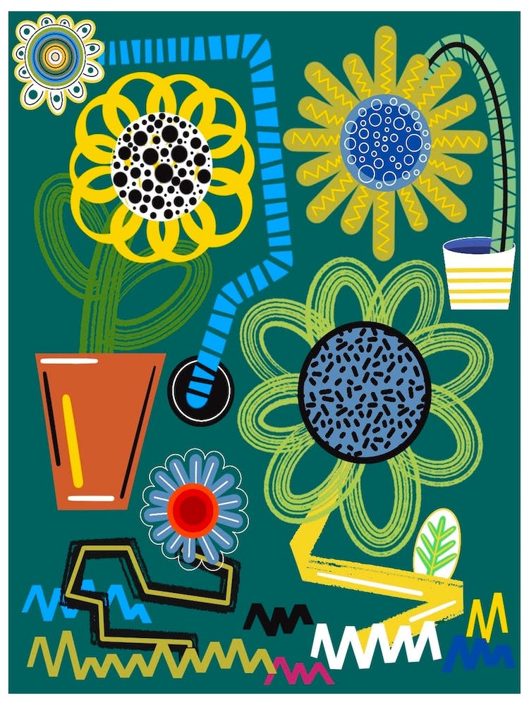 Fresh Fresh Flowers Art Print by Izzy Robinson – Fy!