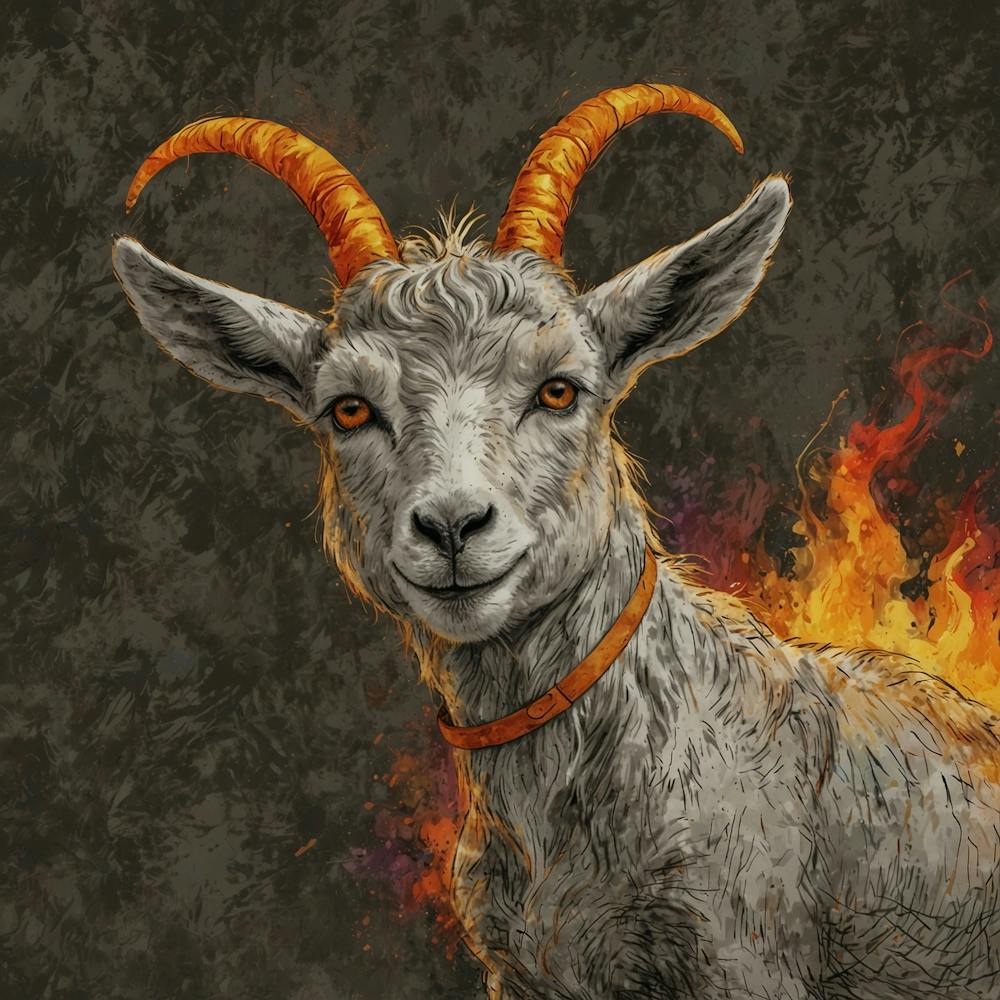 Goat On Fire 5 Art Print by PlayPlusFollow – Fy!