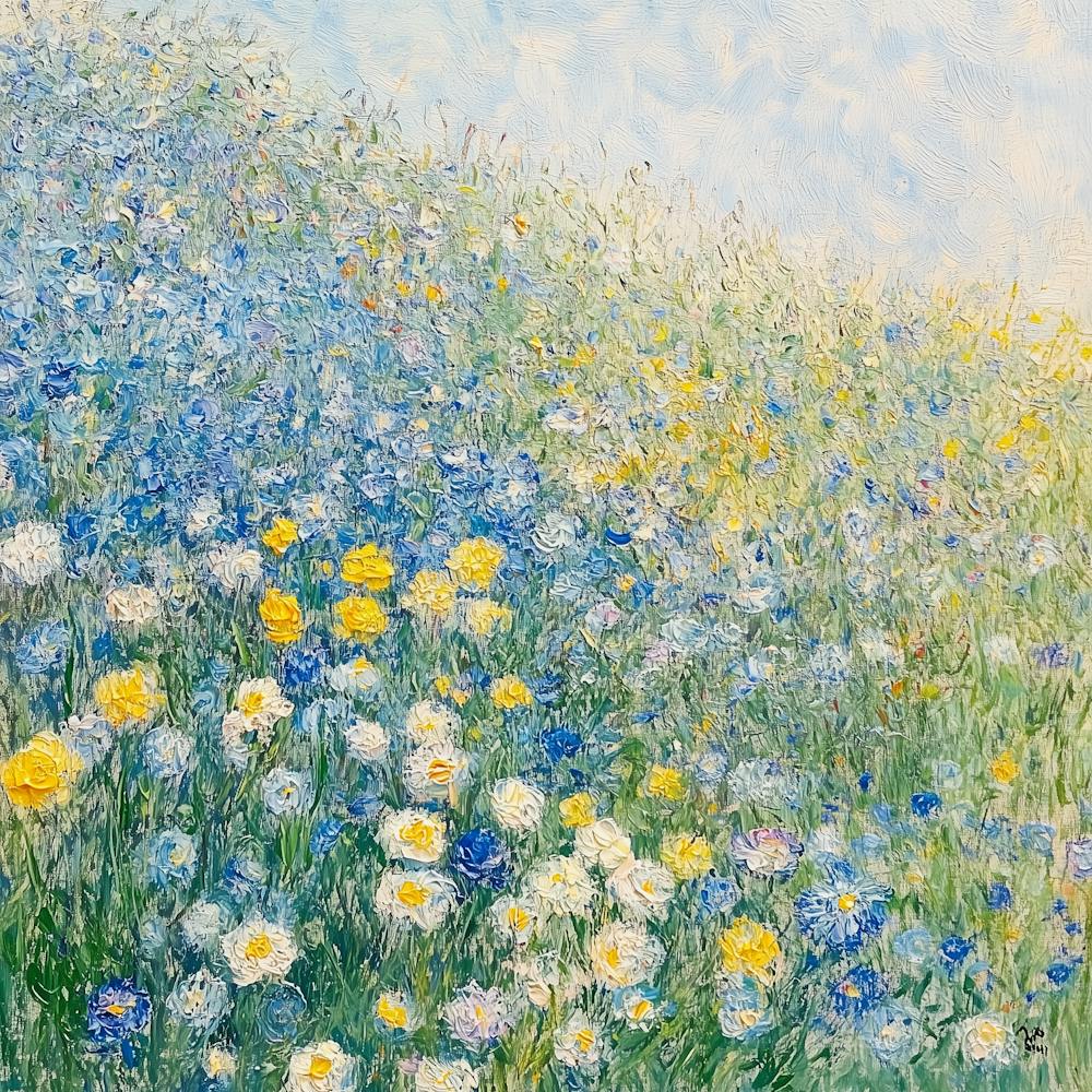 Wildflower Spring Meadow Art Print by Maria – Fy!