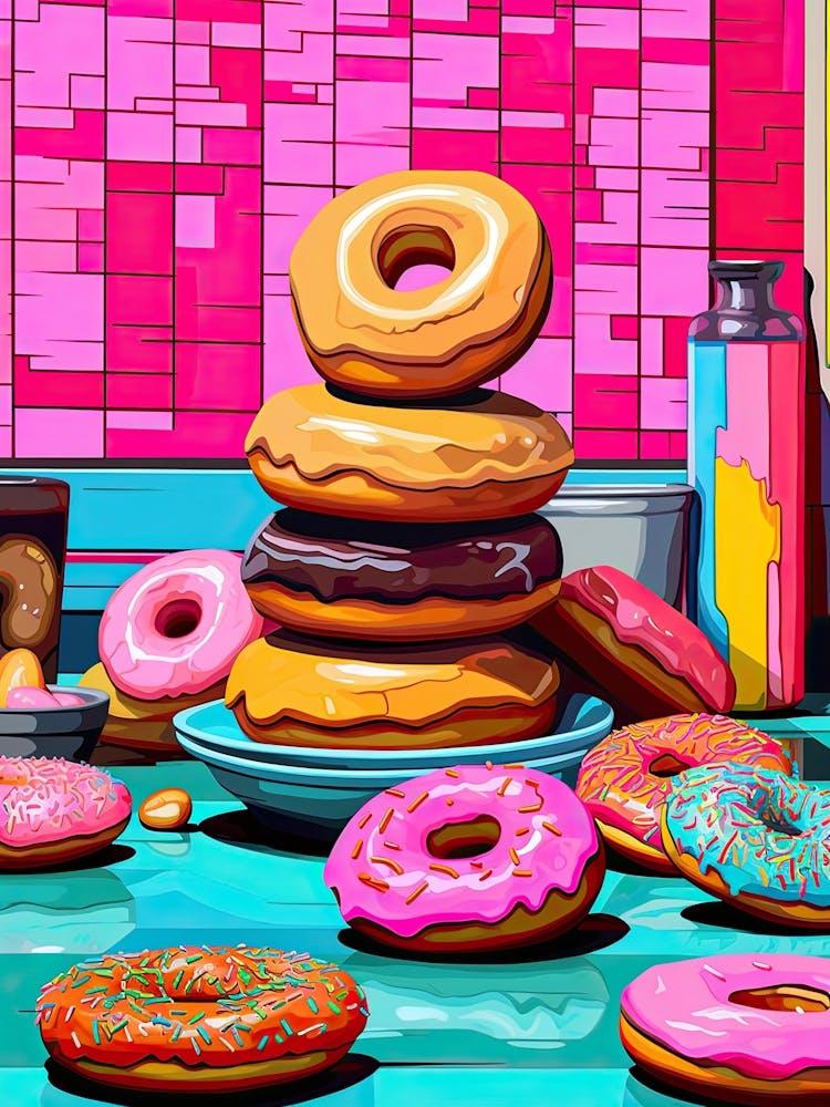 Colour Pop Donuts 3 Art Print by Pudding Palette – Fy!
