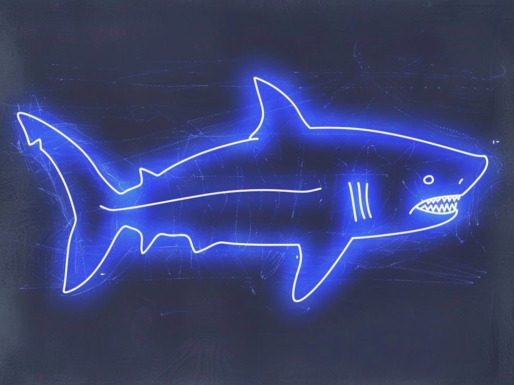 Neon Blue Common Thresher Shark 1 Art Print by Energy of the Sea – Fy!