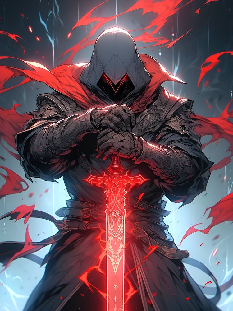 Aetherius, The Bloodsteel Templar Art Print by Lunar Midnight – Fy!
