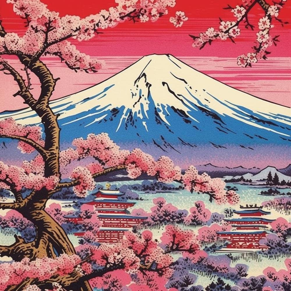 Mt Fuji Art Print by AI & Designs by Nina – Fy!