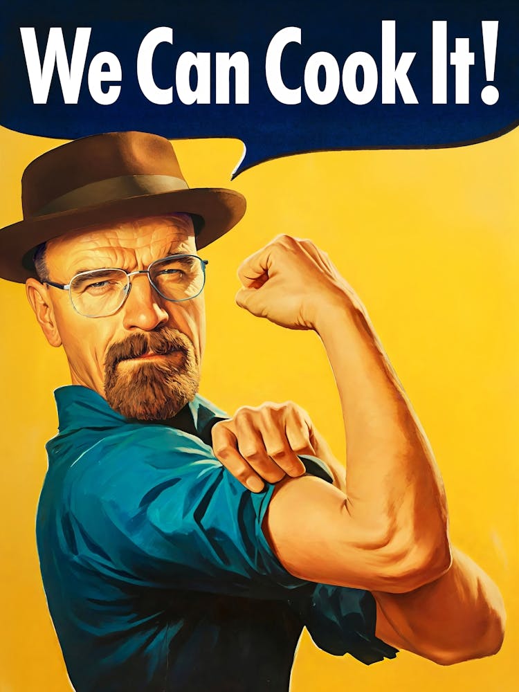 Walter White 'We Can Cook It!' Art - A vintage-inspired "We Can Do It ...