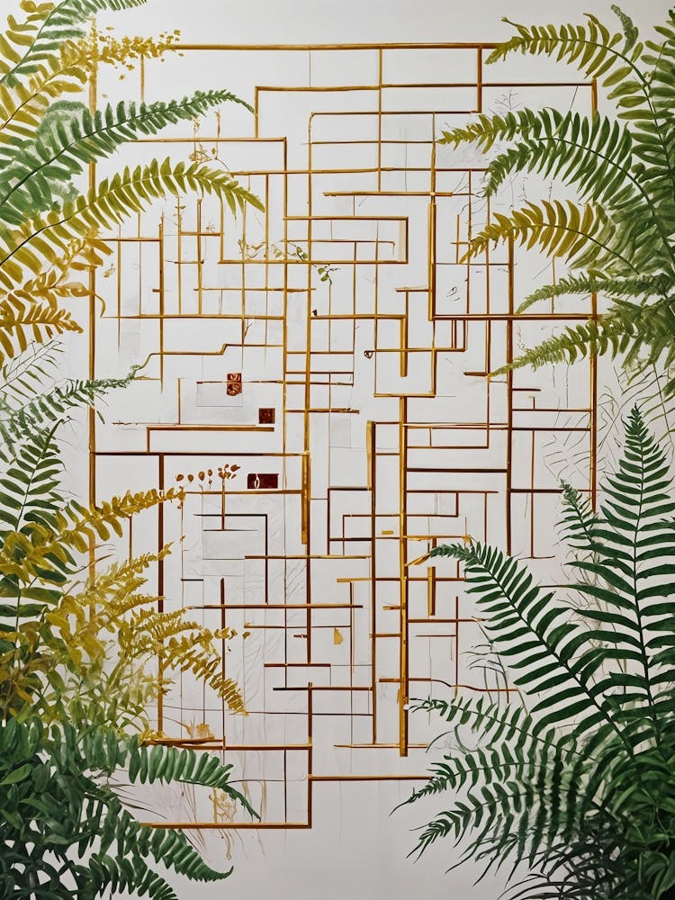 Fern Maze no2 Art Print by Daydream Pacific – Fy!
