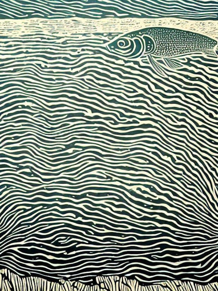 Sea Lice Linocut Art Print by Sea Life Prints – Fy!