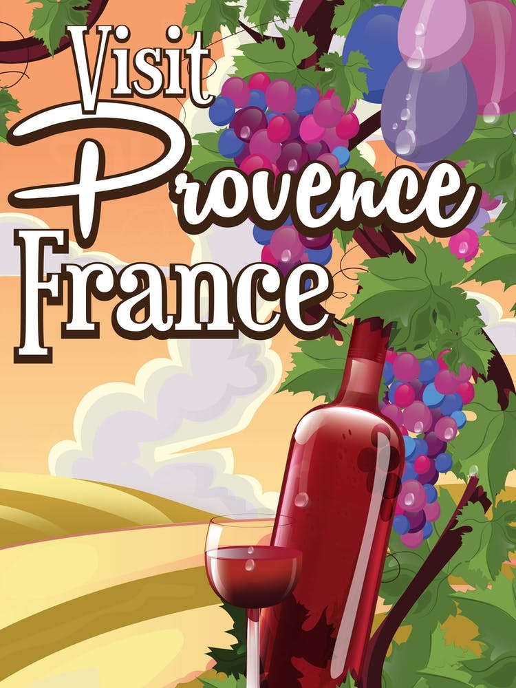 Visit Provence France Art Print by Nicks emporium – Fy!