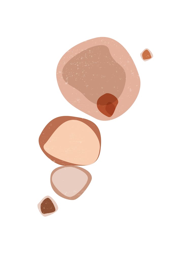 Abstract Ascending Shapes In Brown Art Print by Studio Grafiikka – Fy!