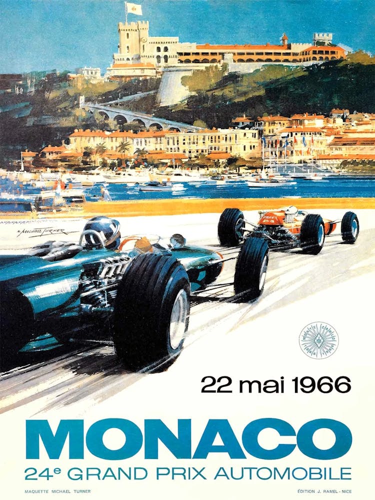 Vintage Monaco 23 Mai 1966 Art Print by Blim and Blum – Fy!