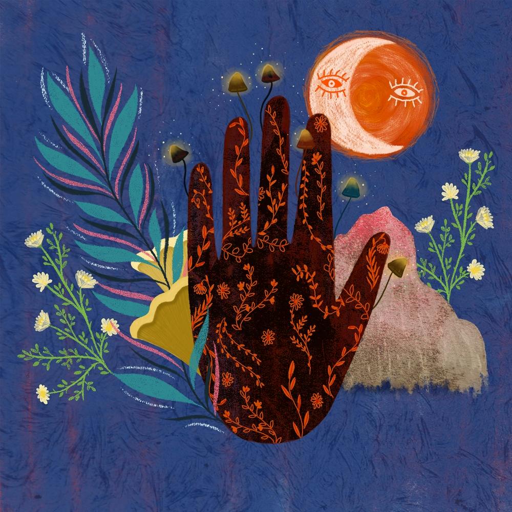 Fingertips Square Art Print by Olivia Bürki Design – Fy!