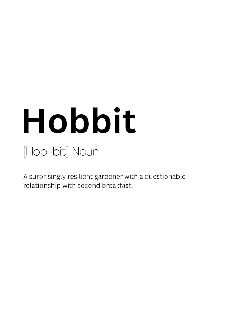 Hobbit Definition Meaning Art Print by Kaigozen – Fy!