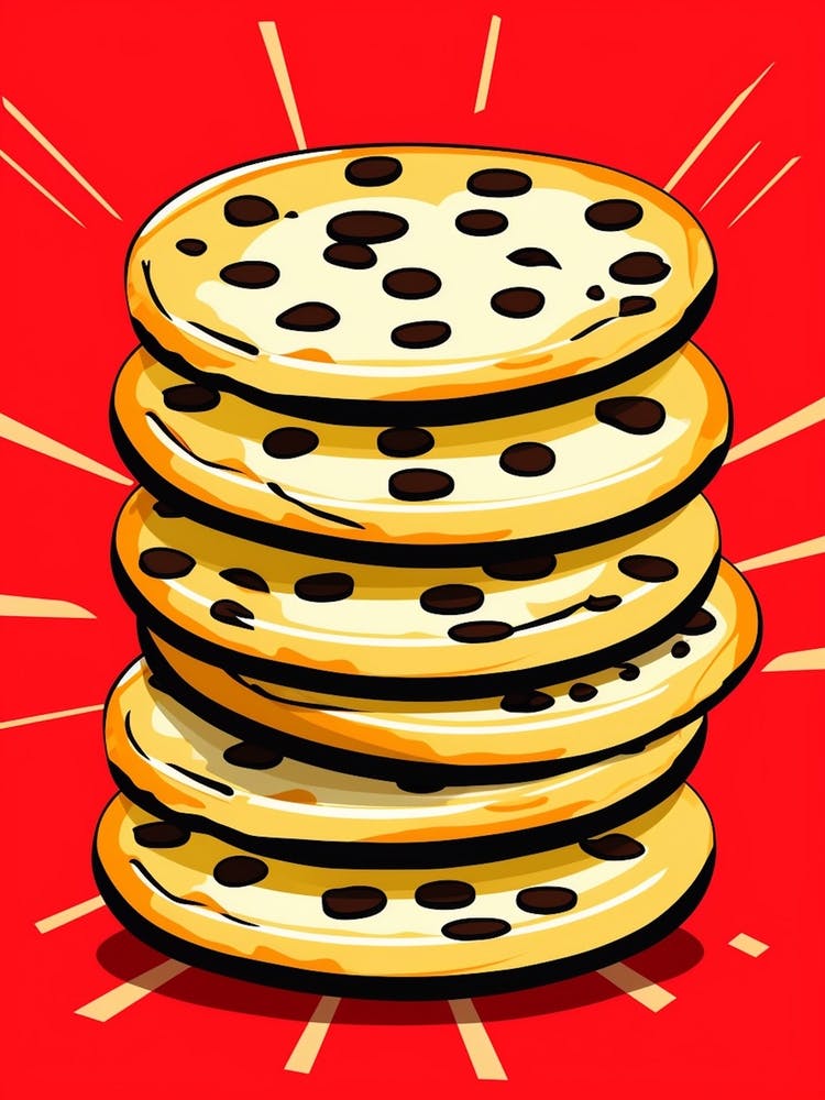Pop Art Cookies Stack Cartoon Art Print by PopArt Pals – Fy!