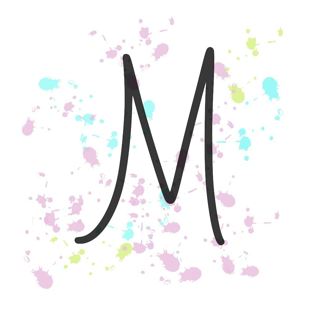 Name Initials Name Initials Letter M Art Print by MimiWONDERS – Fy!