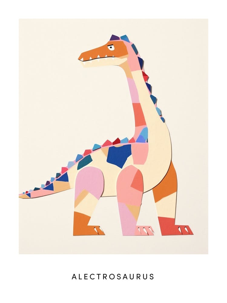 Nursery Dinosaur Art Alectrosaurus 1 Poster Art Print by Scribble ...