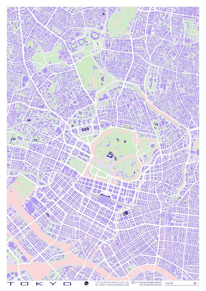 Tokyo Violet Art Print by Planos Urbanos – Fy!