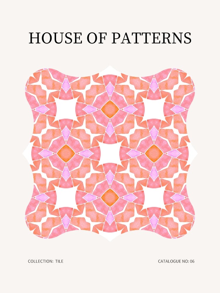Tile Pattern Poster 6 Art Print by House of Patterns – Fy!
