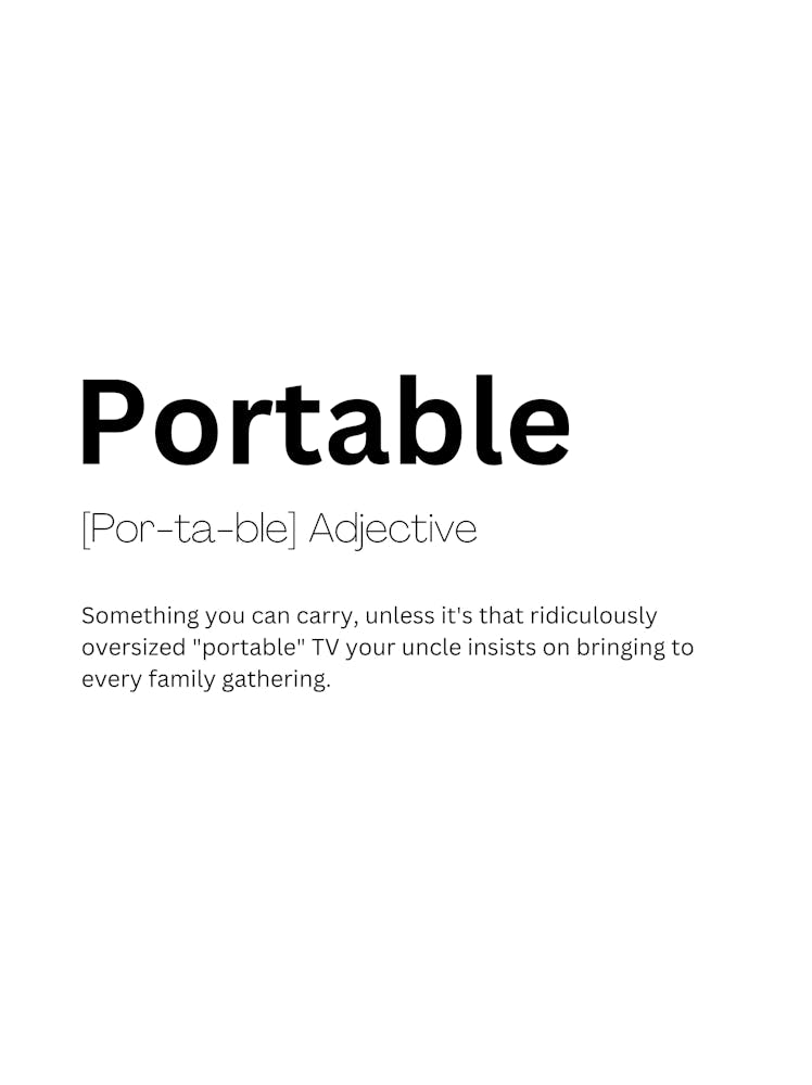Portable Definition Meaning Art Print by Kaigozen – Fy!