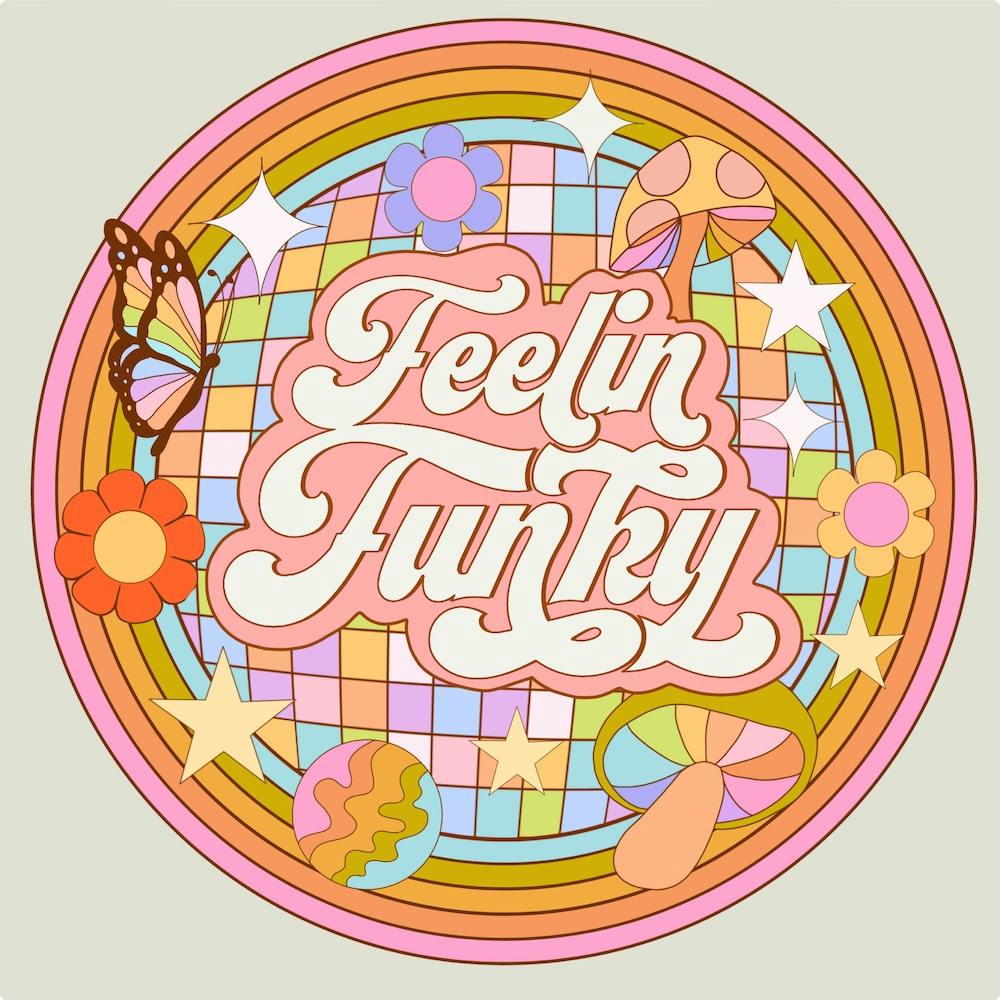 Feelin Funky Square Art Print by Dear Darling Studio – Fy!