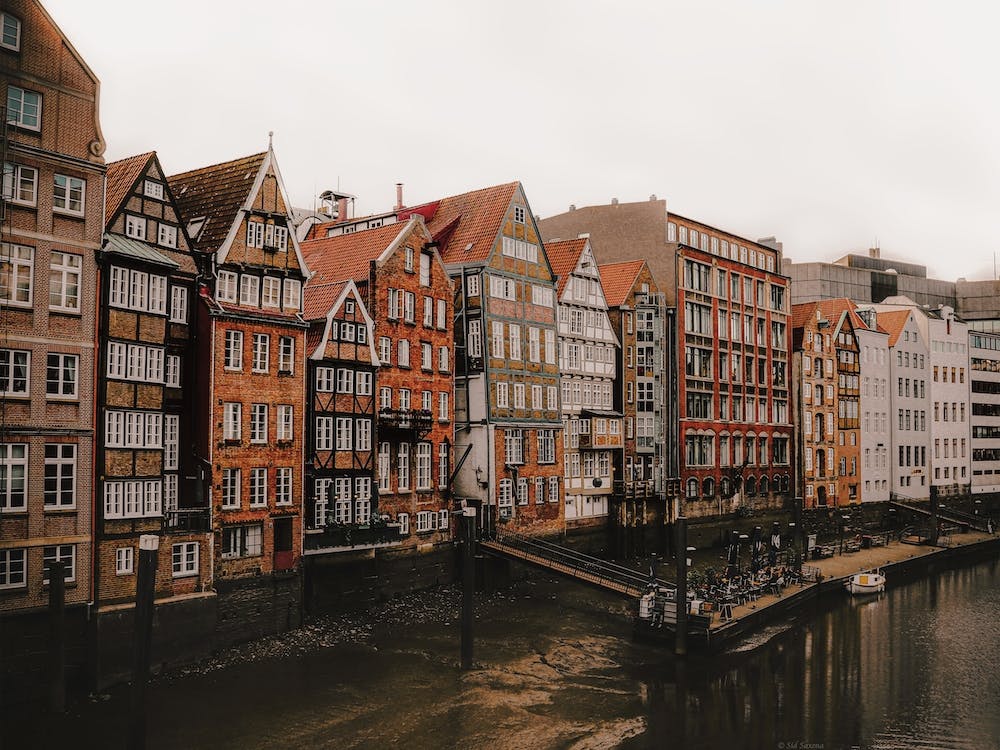 German Canal Houses Art Print by Inkish Prints – Fy!