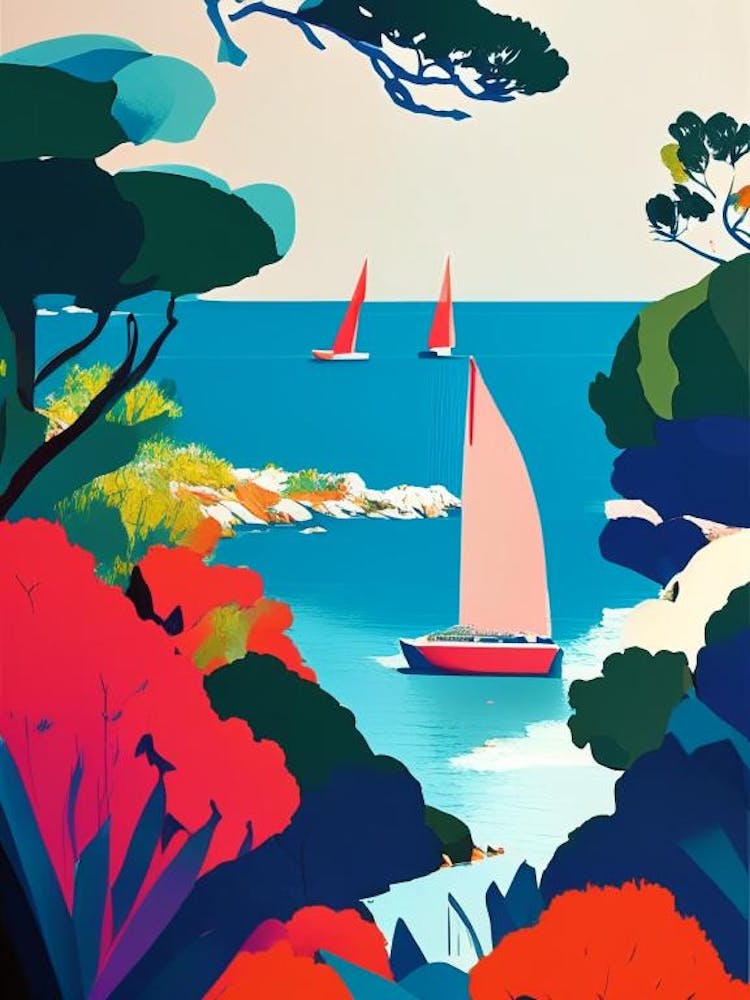 Arcipelago Di La Maddalena National Park Italy Pop Matisse Art Print by ...