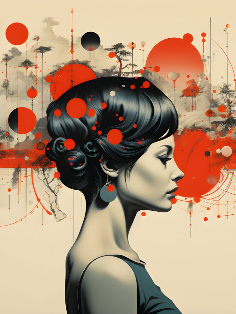 Retro Radiance 80s Elegance Art Print by Gutyz Designs – Fy!