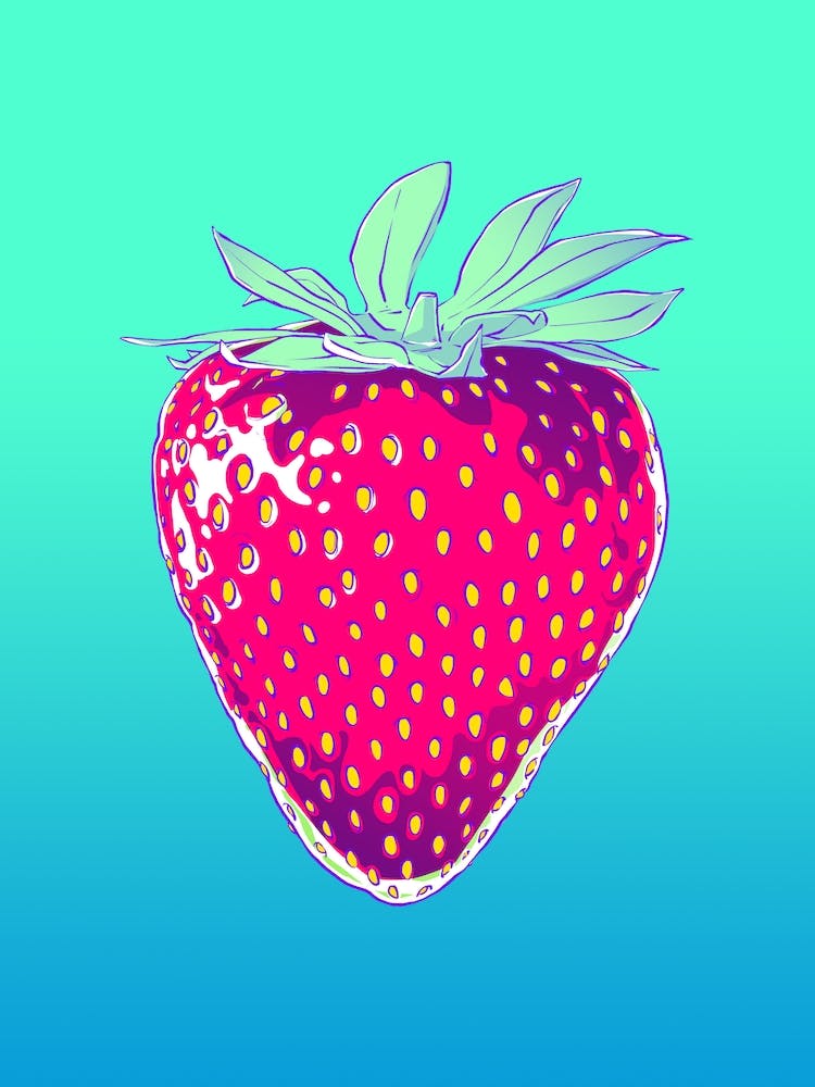 Strawberry Art Print by Barrie Jones – Fy!