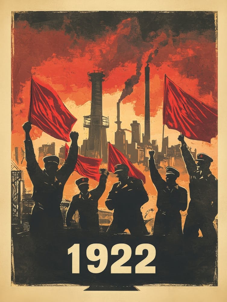 Aihrgdesign A Vintage Political Poster Marking The Formation Art Print ...